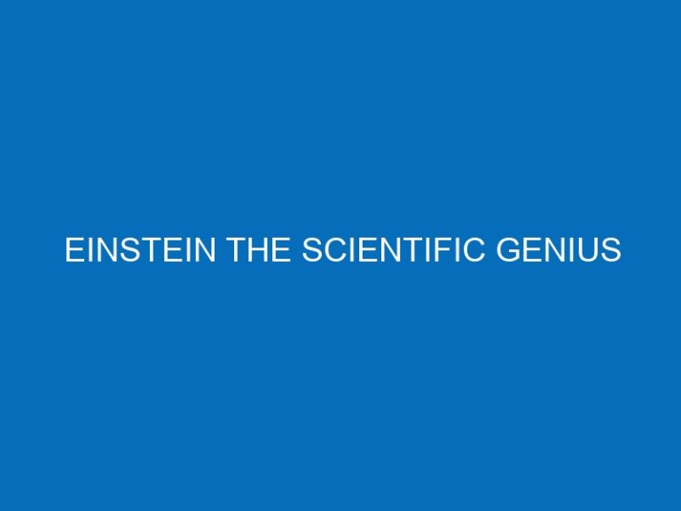 EINSTEIN THE SCIENTIFIC GENIUS - Your Cloud Campus